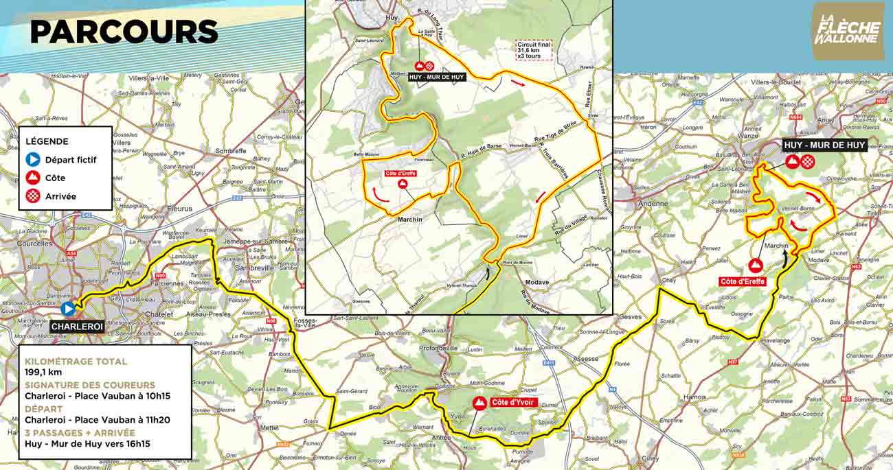 Strecke, Karte, Profil – Vorschau auf den Flèche Wallonne 2024 ...