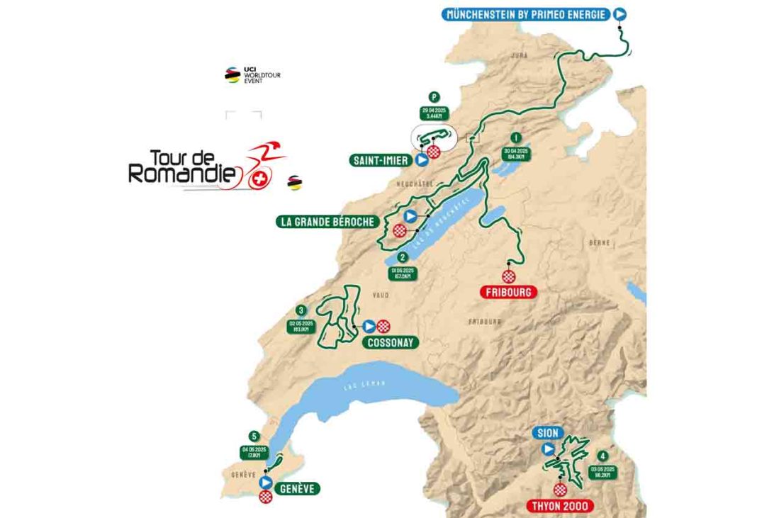 Vorschau: Die Etappen der Tour de Romandie 2025 - cyclingmagazine